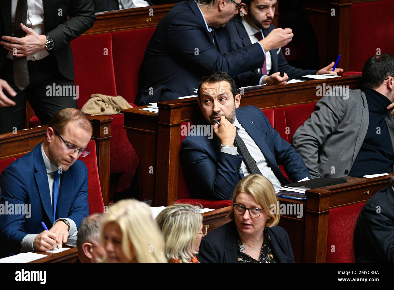 Paris, France. 17th Jan, 2023. Deputy Sebastien Chenu of Rassemblement ...