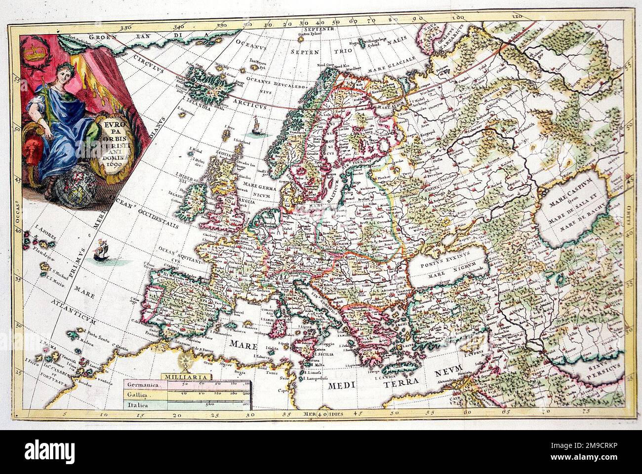 Map of europe 17th century hi-res stock photography and images - Alamy