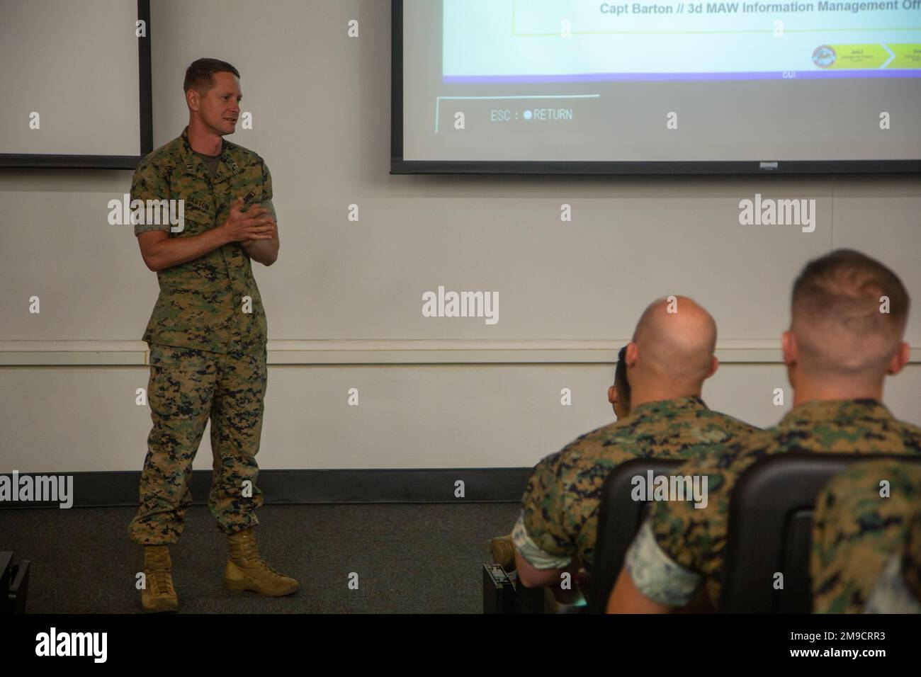 U.S. Marine Corps Capt. Jeremy Barton, 3rd Marine Aircraft Wing (MAW ...