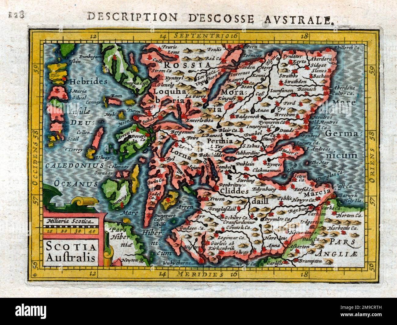 Scotia Australis - 17th century Map of South Scotland Stock Photo - Alamy