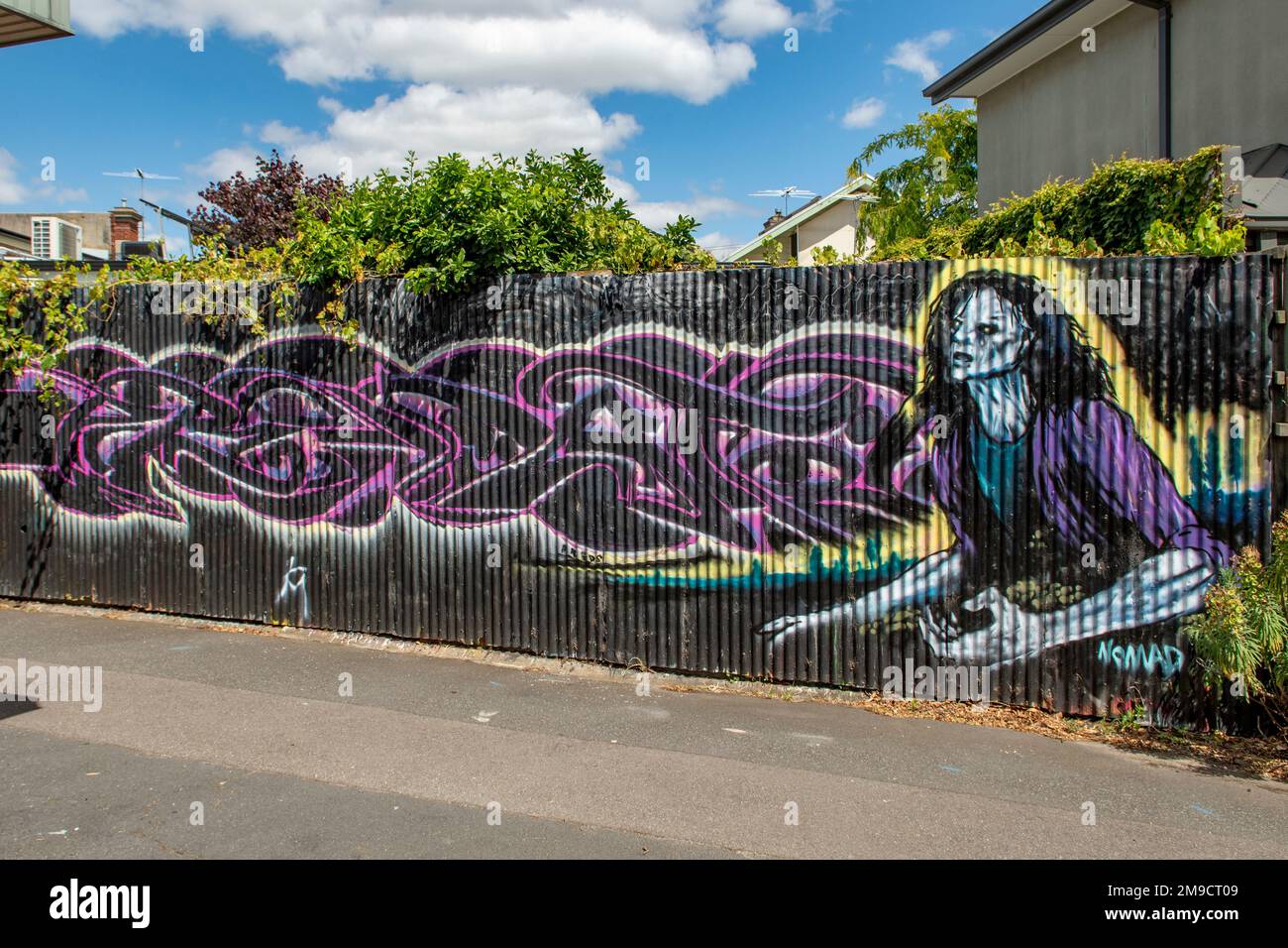Street Art at Railway Station, Seddon, Victoria, Australia Stock Photo ...
