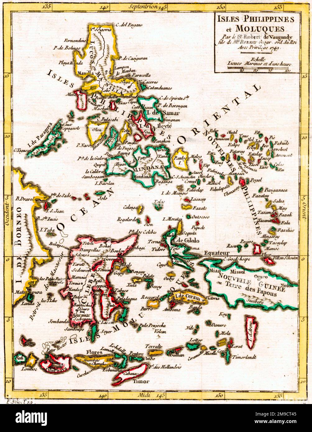18th century Map of the Philippines and Moluccas Stock Photo - Alamy