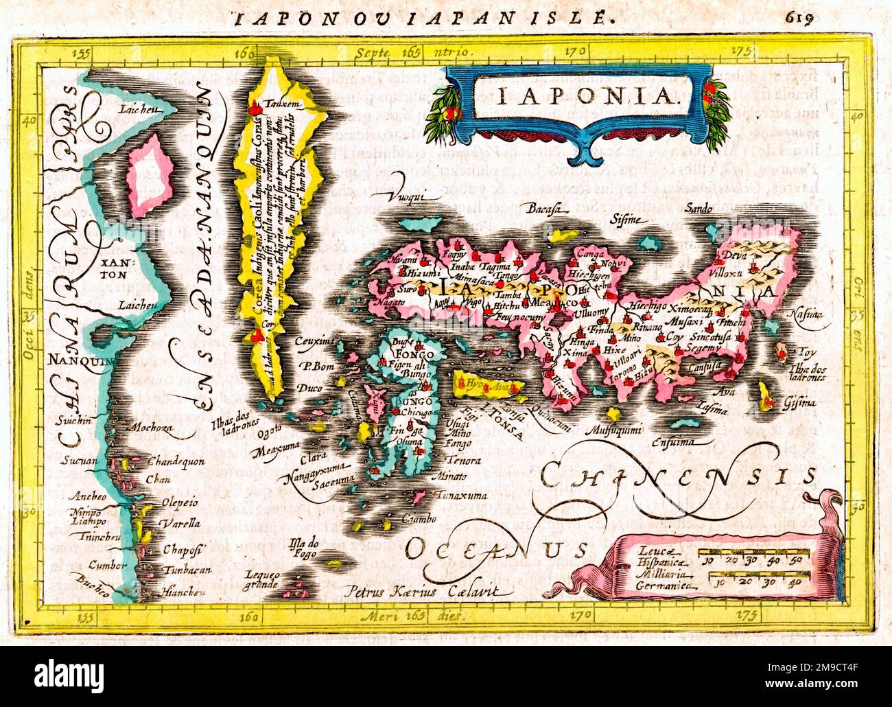 17th century Map of Japan Stock Photo - Alamy