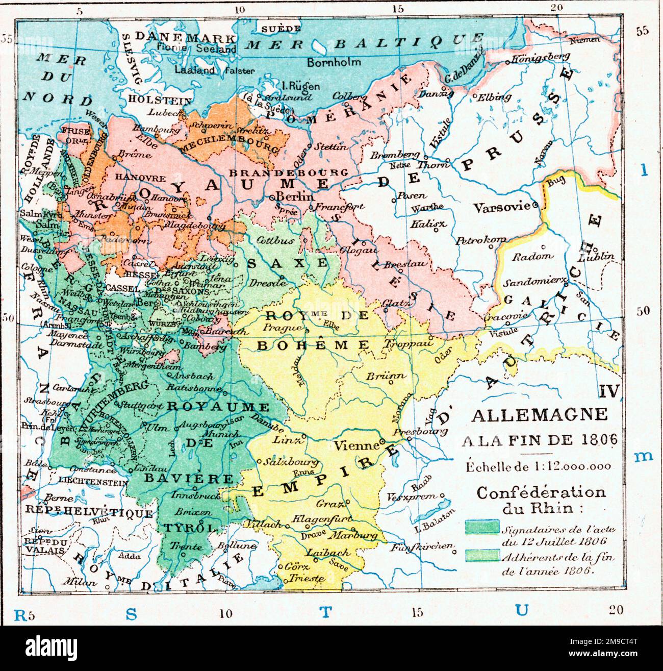 Map of germany 19th century hi-res stock photography and images - Alamy