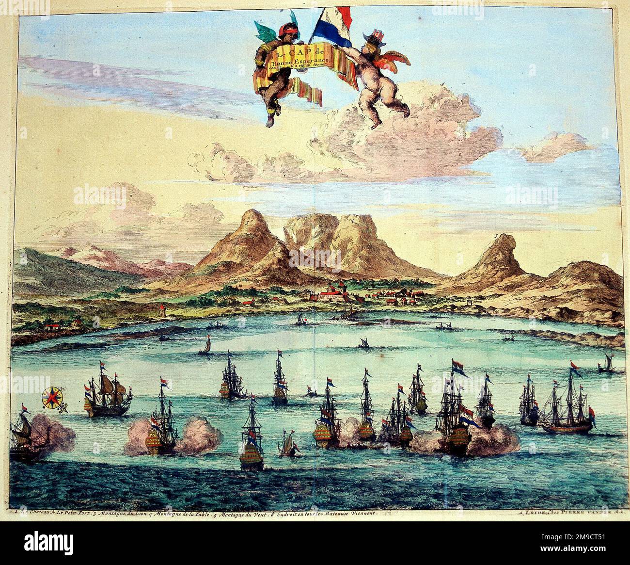 18th century view of the Cape of Good Hope, South Africa Stock Photo ...