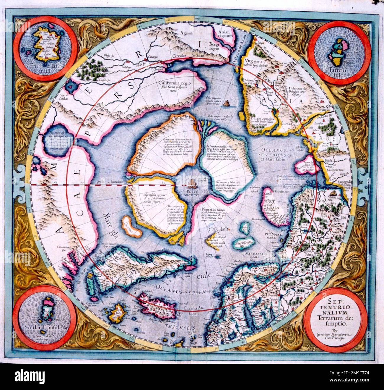 North pole map chart hi-res stock photography and images - Alamy