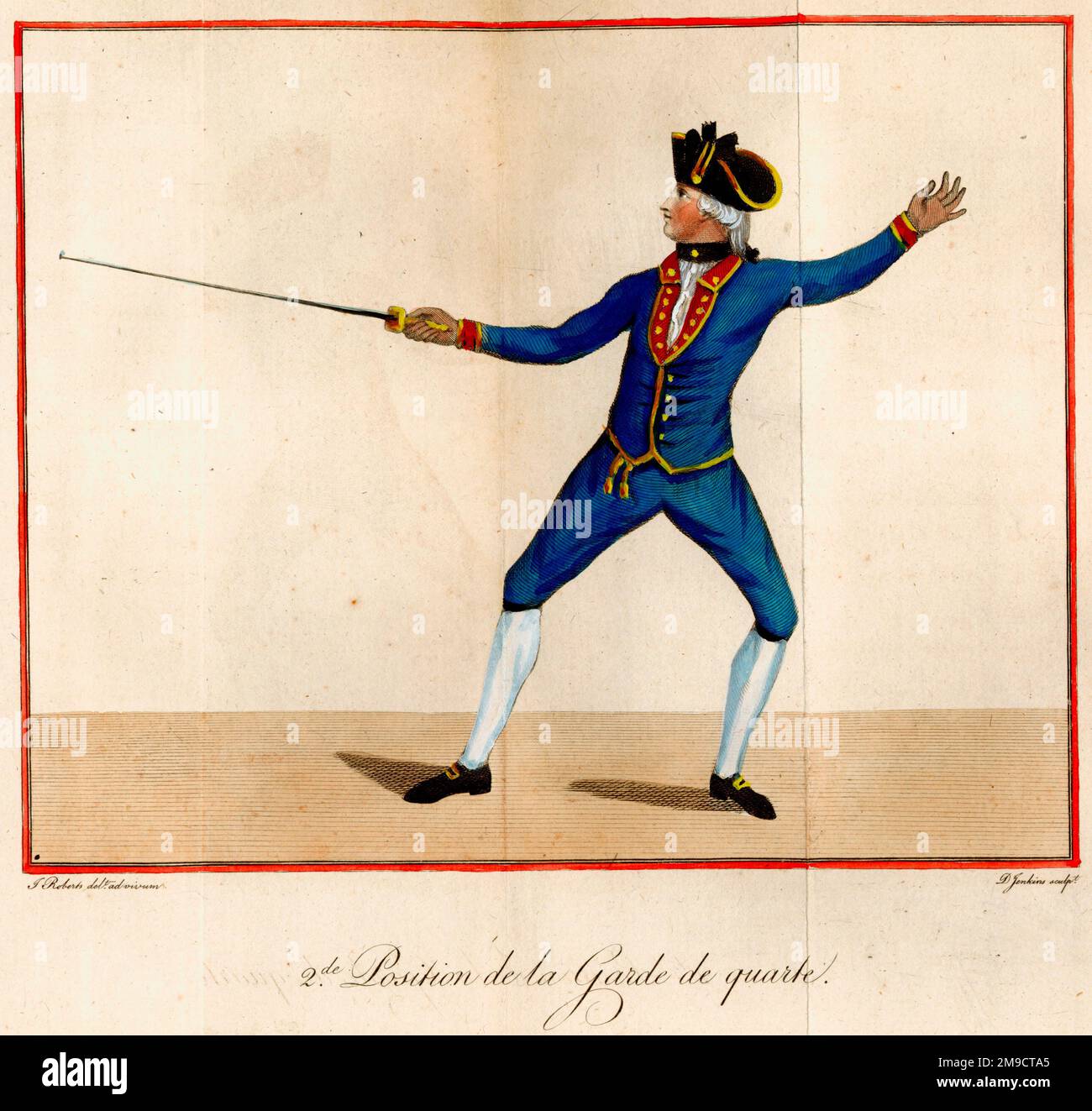 Position De La Garde De Quarte - 18th century Fencer Fencing Stock ...