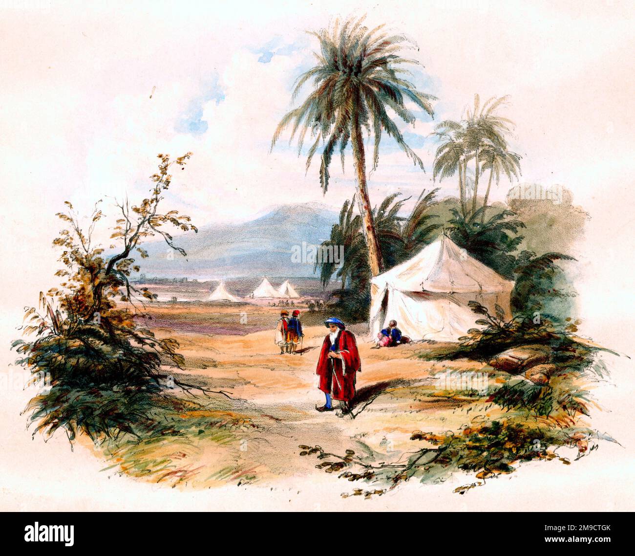 The Waters Of Elim, Sketch Of The East Stock Photo - Alamy