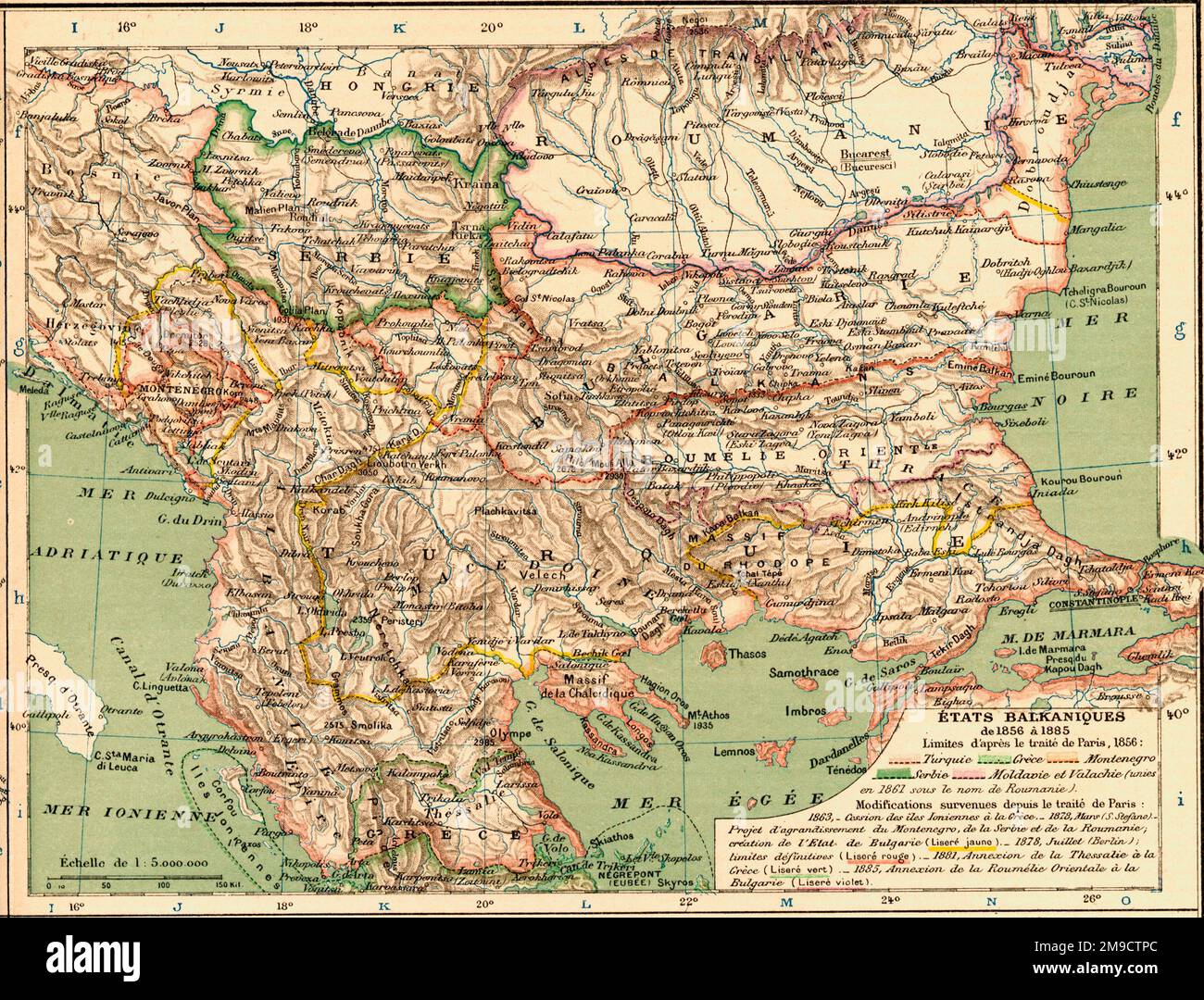 Map of the Balkan States 1856-1885 Stock Photo - Alamy Map of the Balkan States 1856-1885 Stock Photo - Alamy