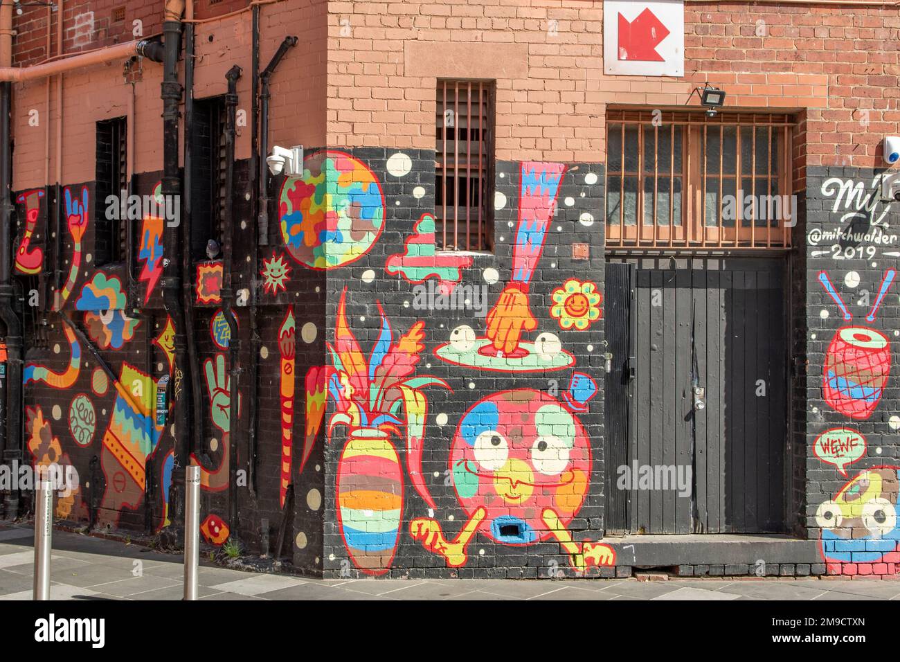 Maddern Square Street Art, Footscray, Victoria, Australia Stock Photo ...