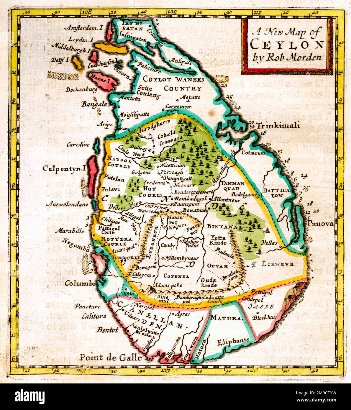 Map of ceylon hi-res stock photography and images - Alamy