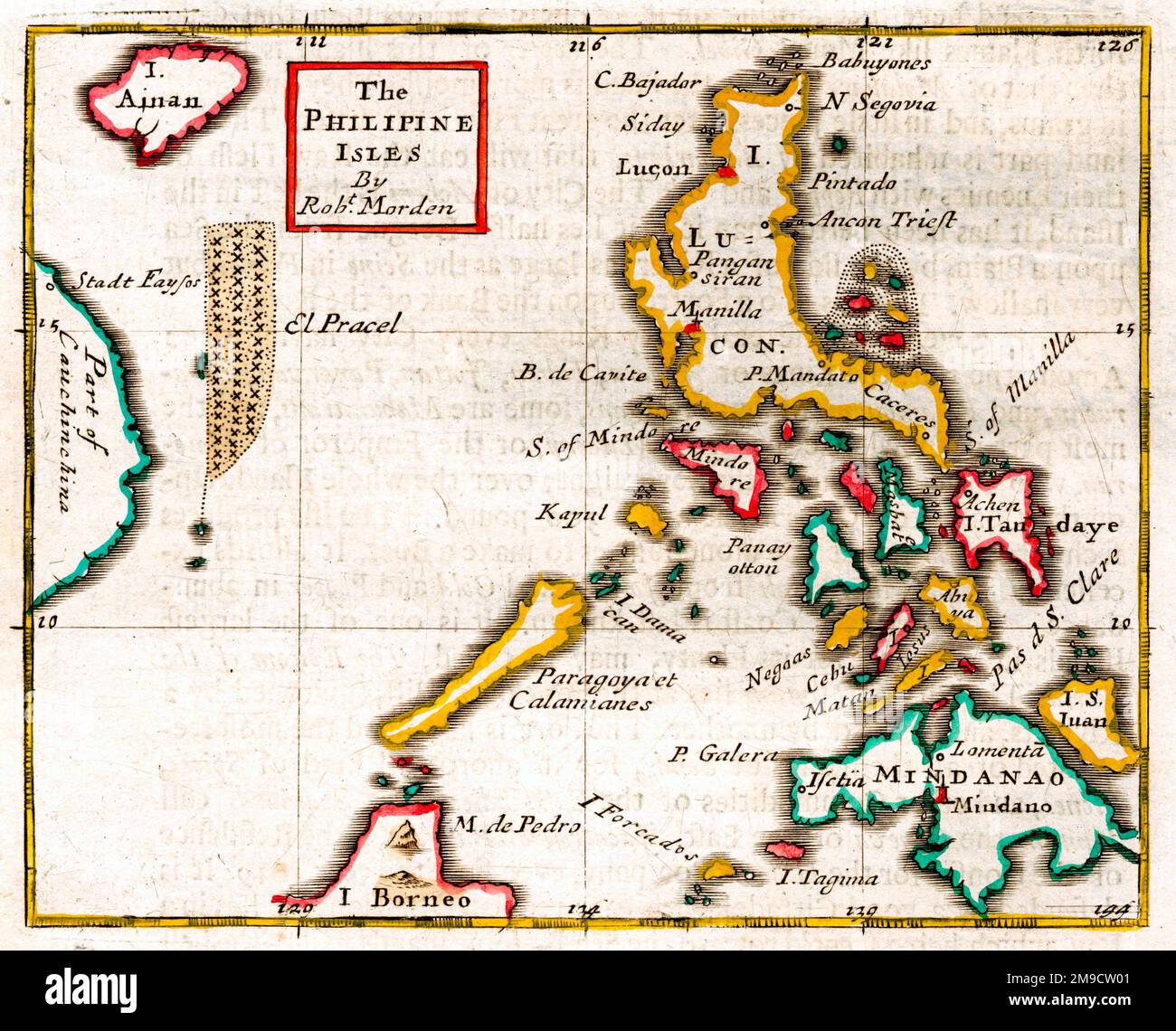 17th century Map of the Philippines Stock Photo - Alamy