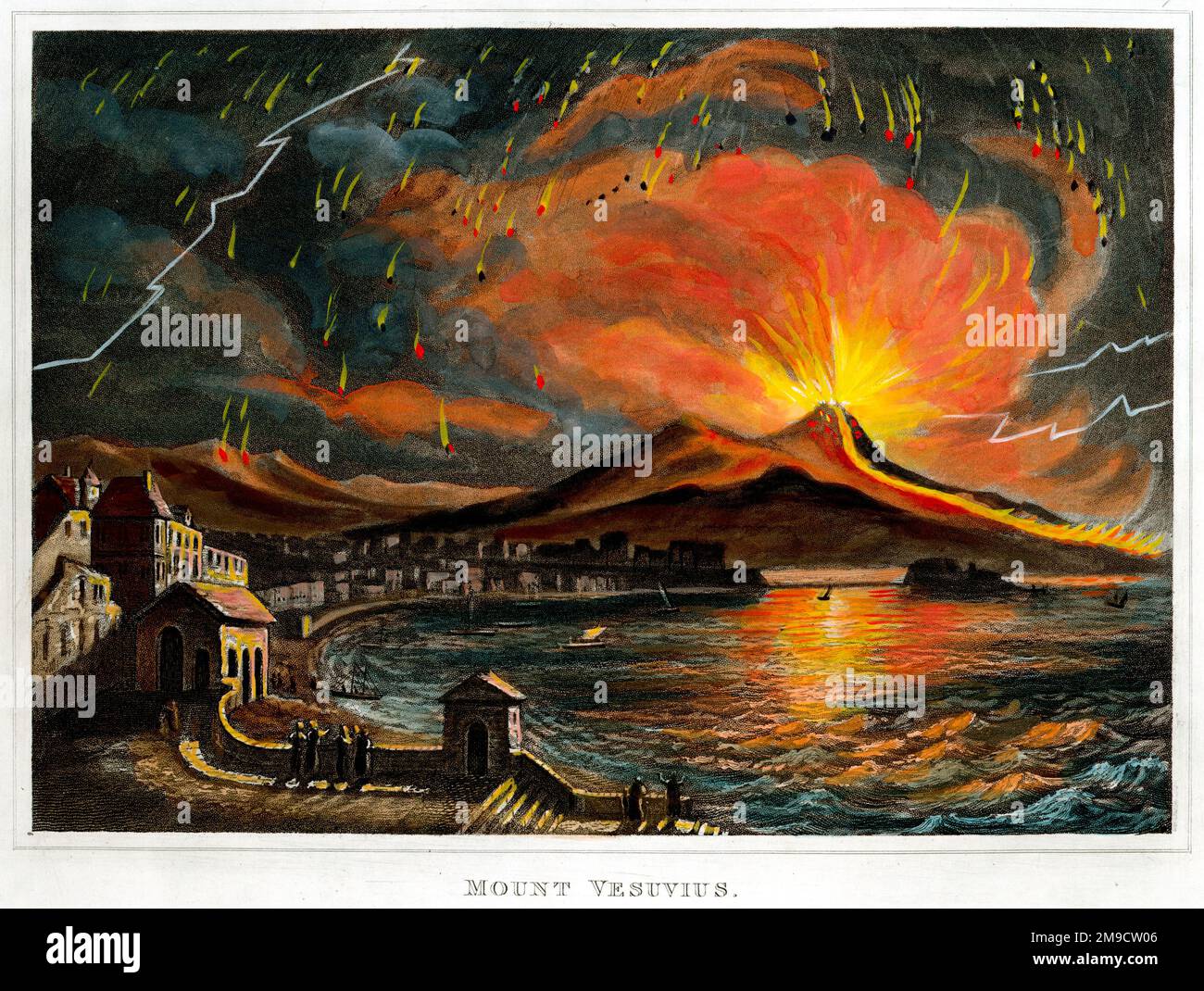 Mount Vesuvius volcano 1767 Eruption Stock Photo - Alamy