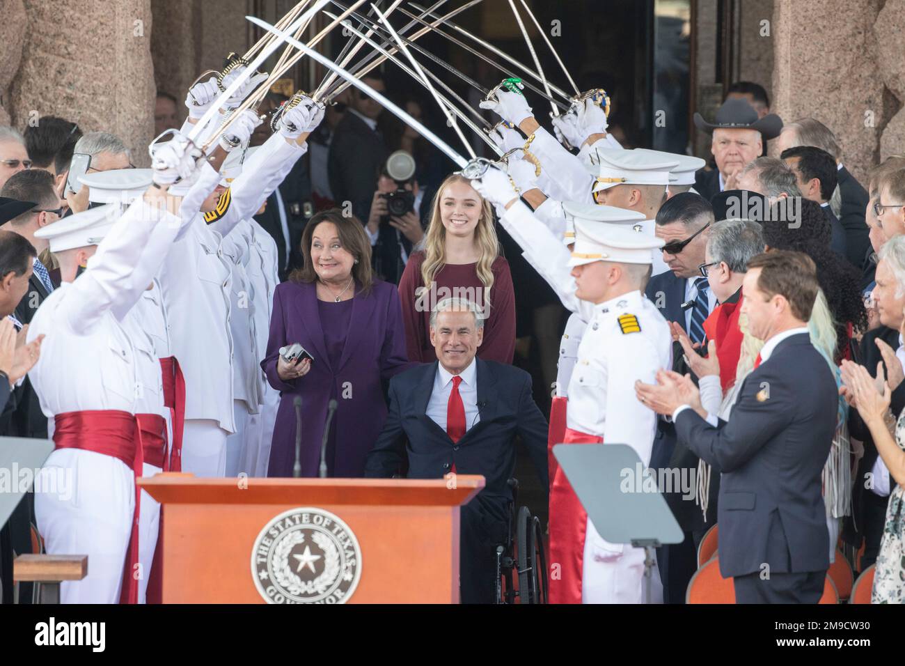 Austin, Texas, USA. 17th Jan, 2023. Texas Gov. GREG ABBOTT and wife ...