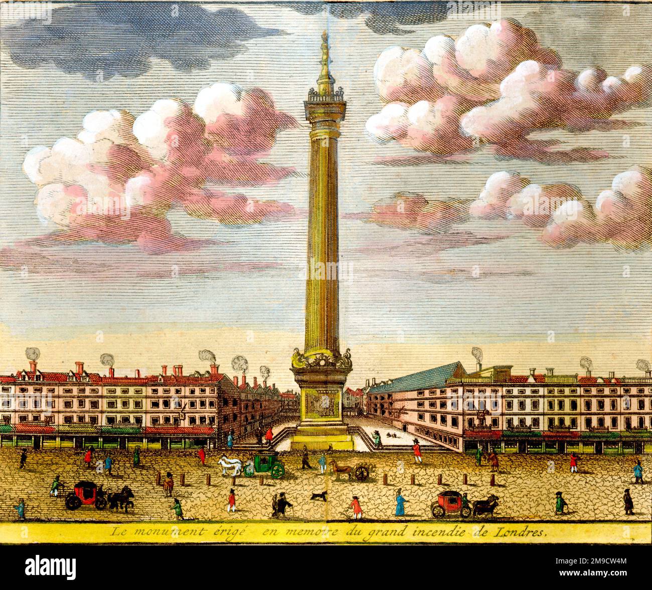 Monument Of The Great Fire, London, England Stock Photo - Alamy