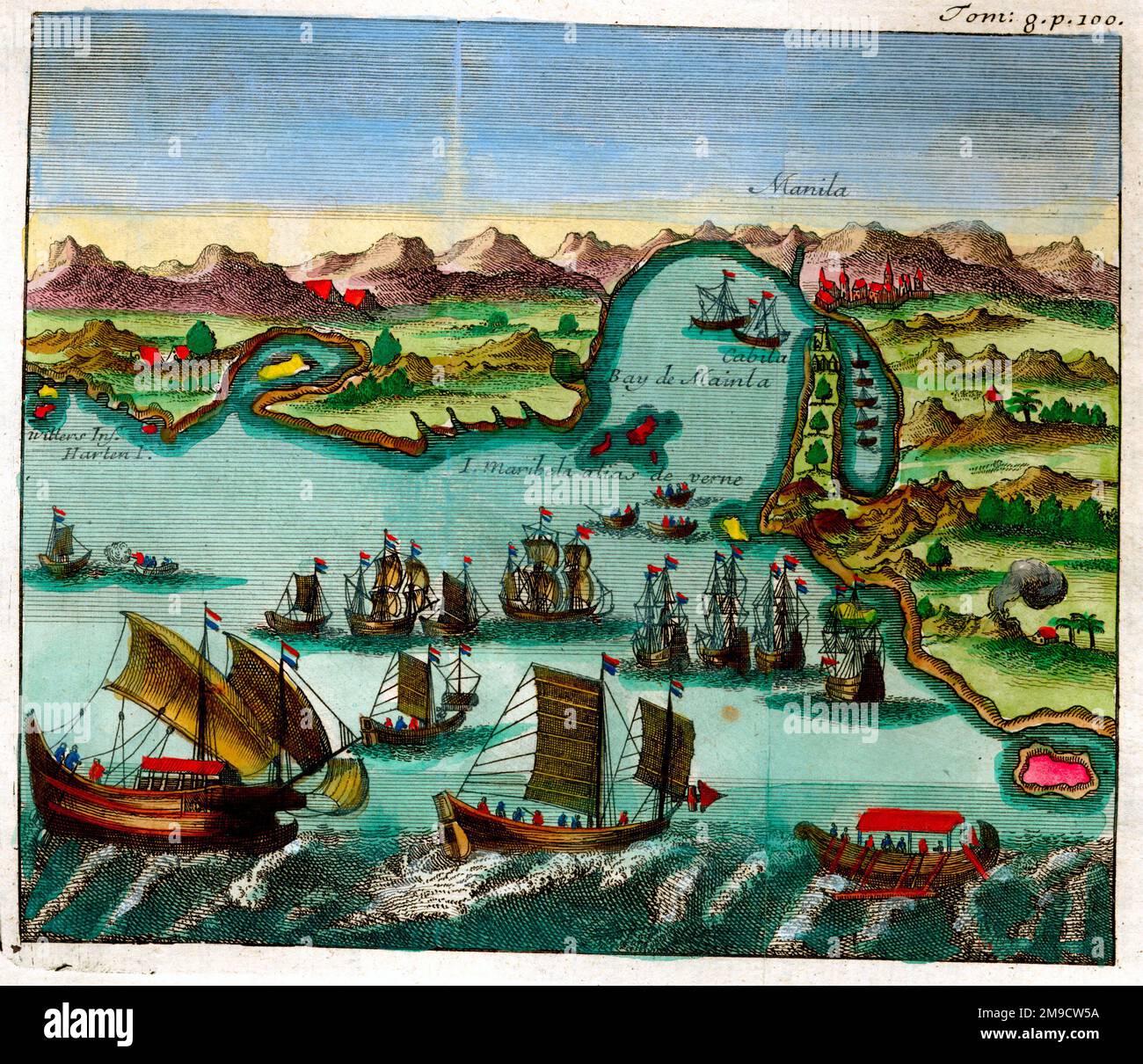 18th century view of Manilla, Philippines Stock Photo - Alamy