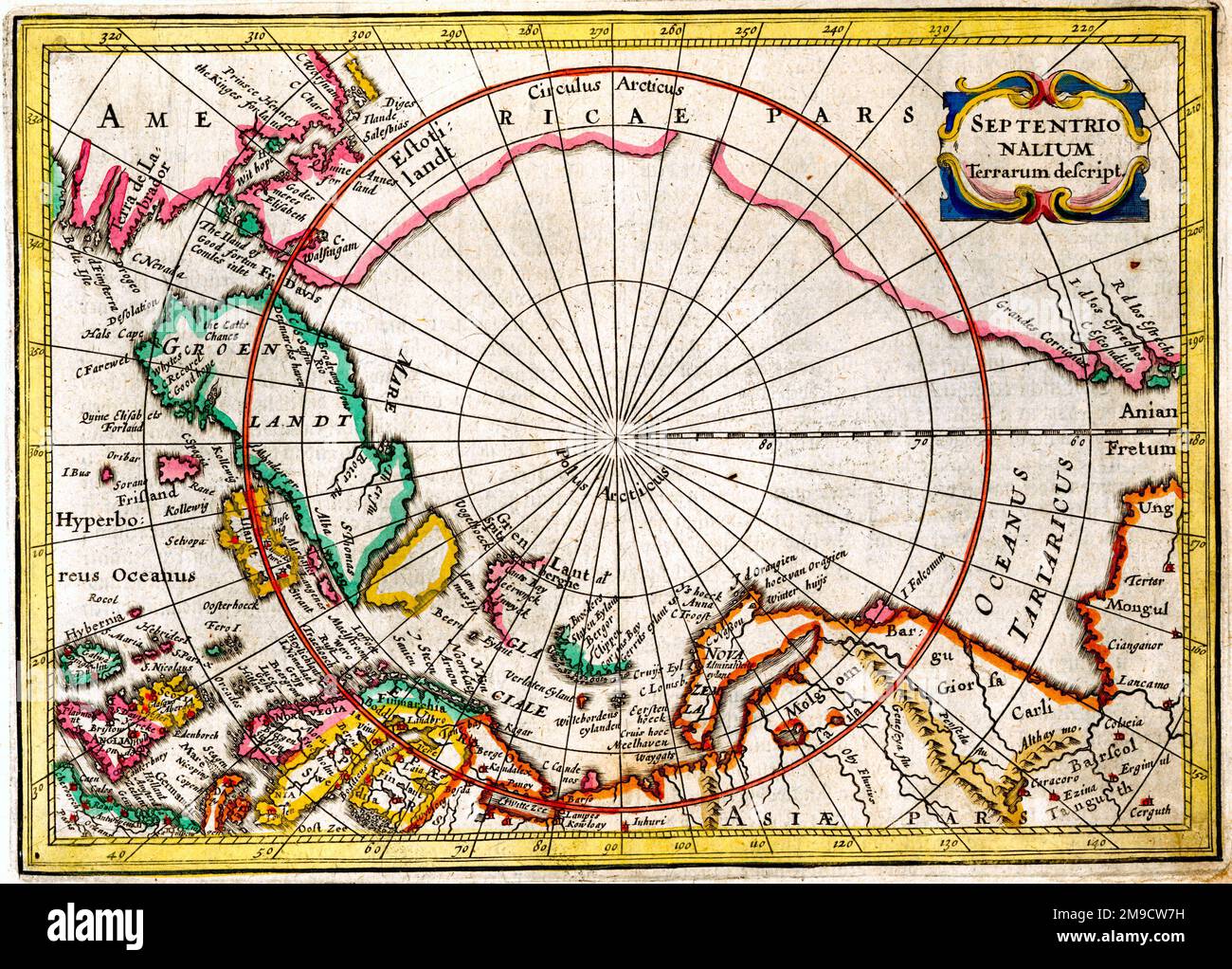 North pole map chart hi-res stock photography and images - Alamy
