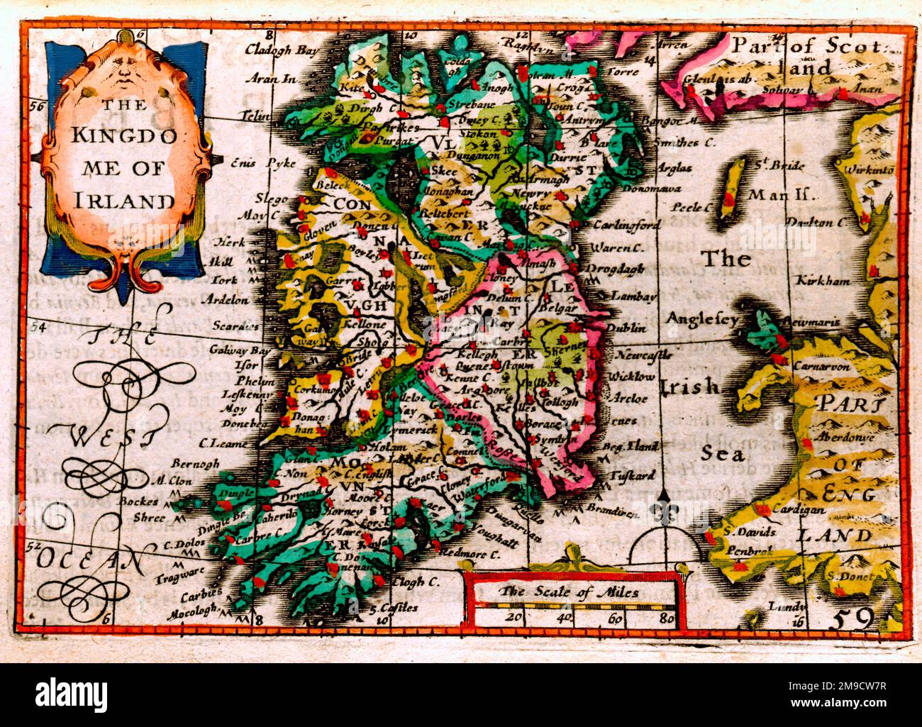 16th century Map of Ireland Stock Photo - Alamy