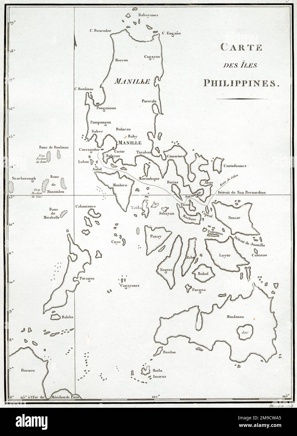 19th century Map of the Philippines Stock Photo - Alamy