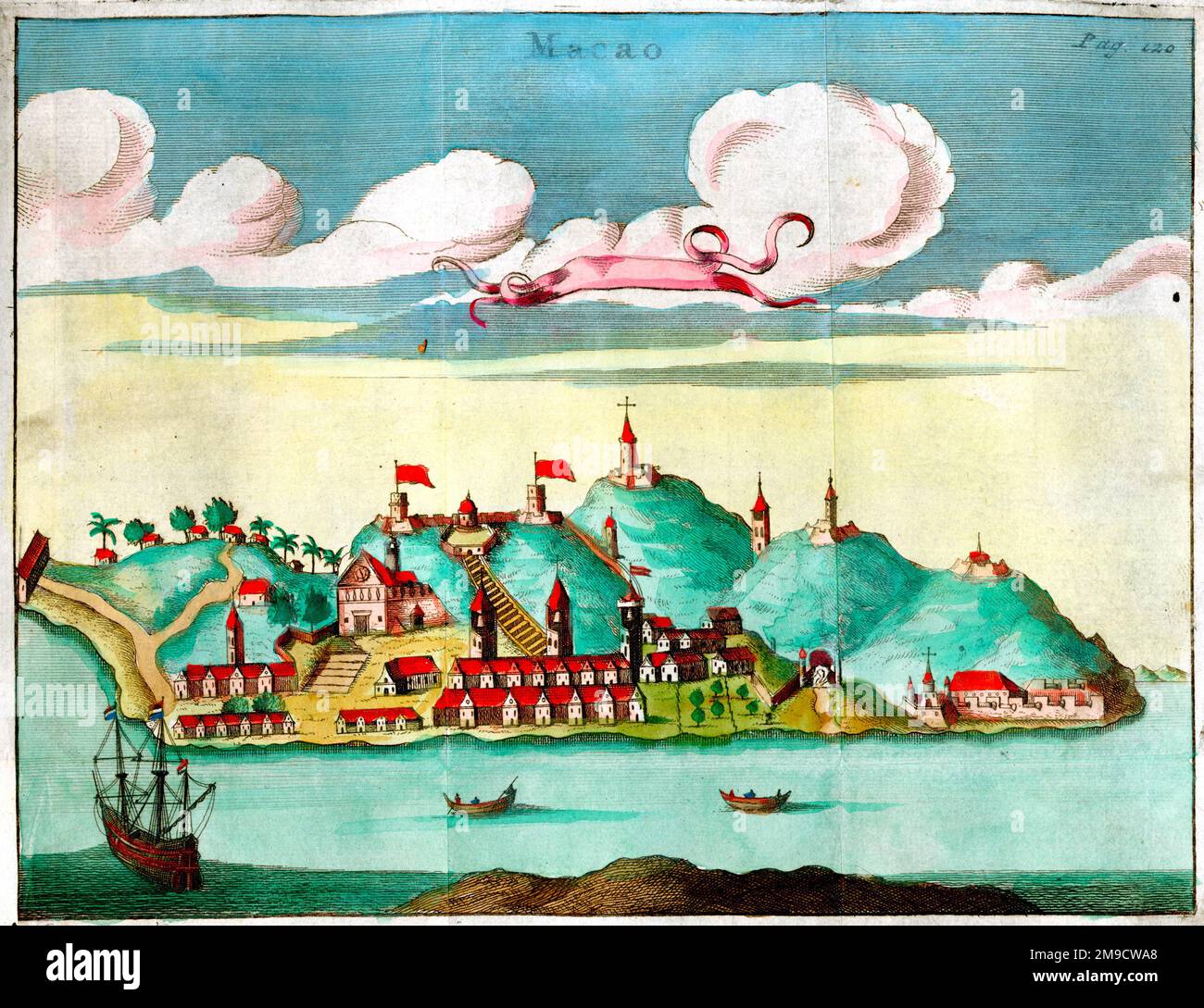 18th century Map of Macao Stock Photo - Alamy