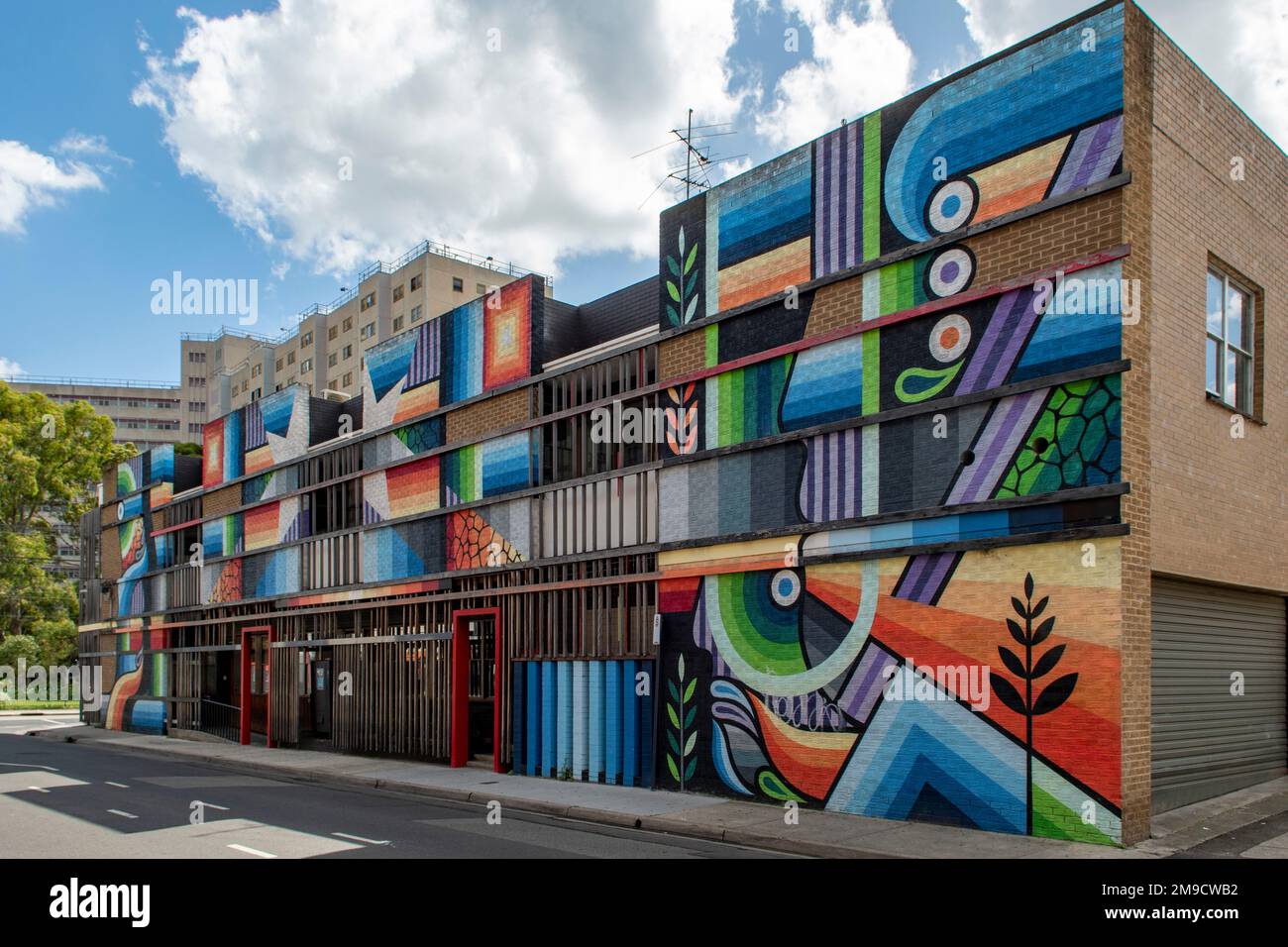 Colourful Shapes Street Art, Prahran, Victoria, Asutralia Stock Photo ...