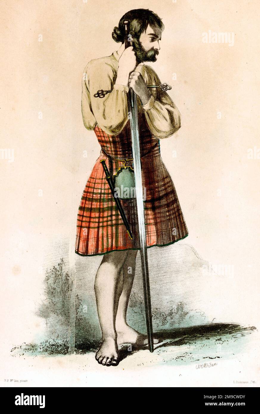 Mac Dugal scottish clan highland costume and kilt Stock Photo - Alamy