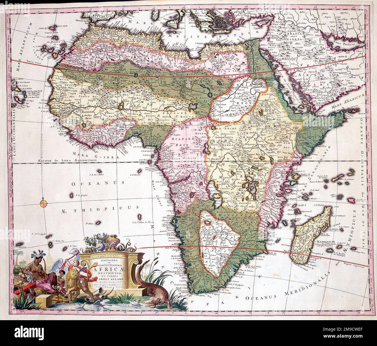 17th century Map of Africa Stock Photo - Alamy