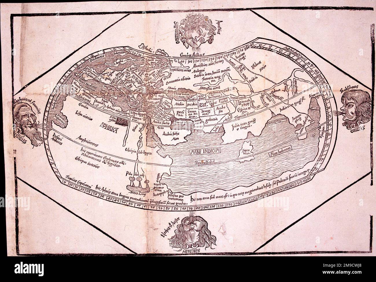16th century Map of the Old World Stock Photo - Alamy