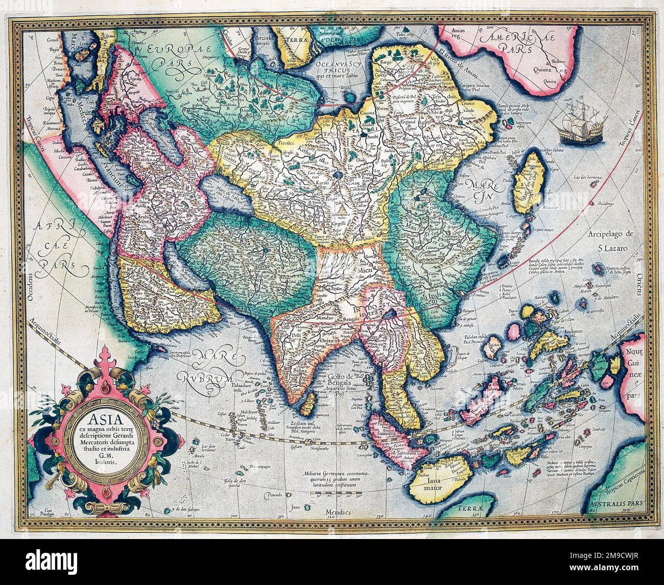 17th century map asia hi-res stock photography and images - Alamy