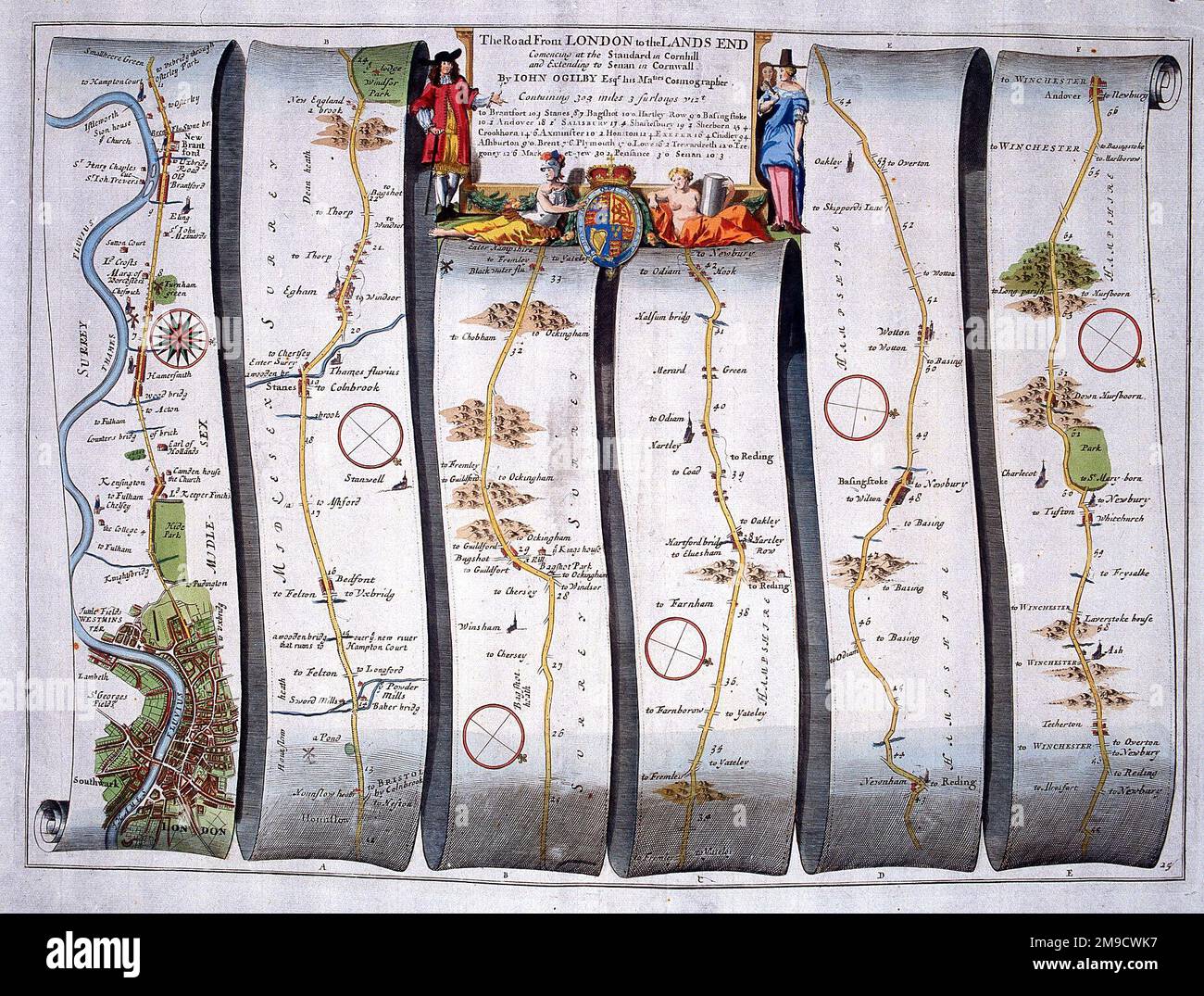 17th century london map hi-res stock photography and images - Alamy