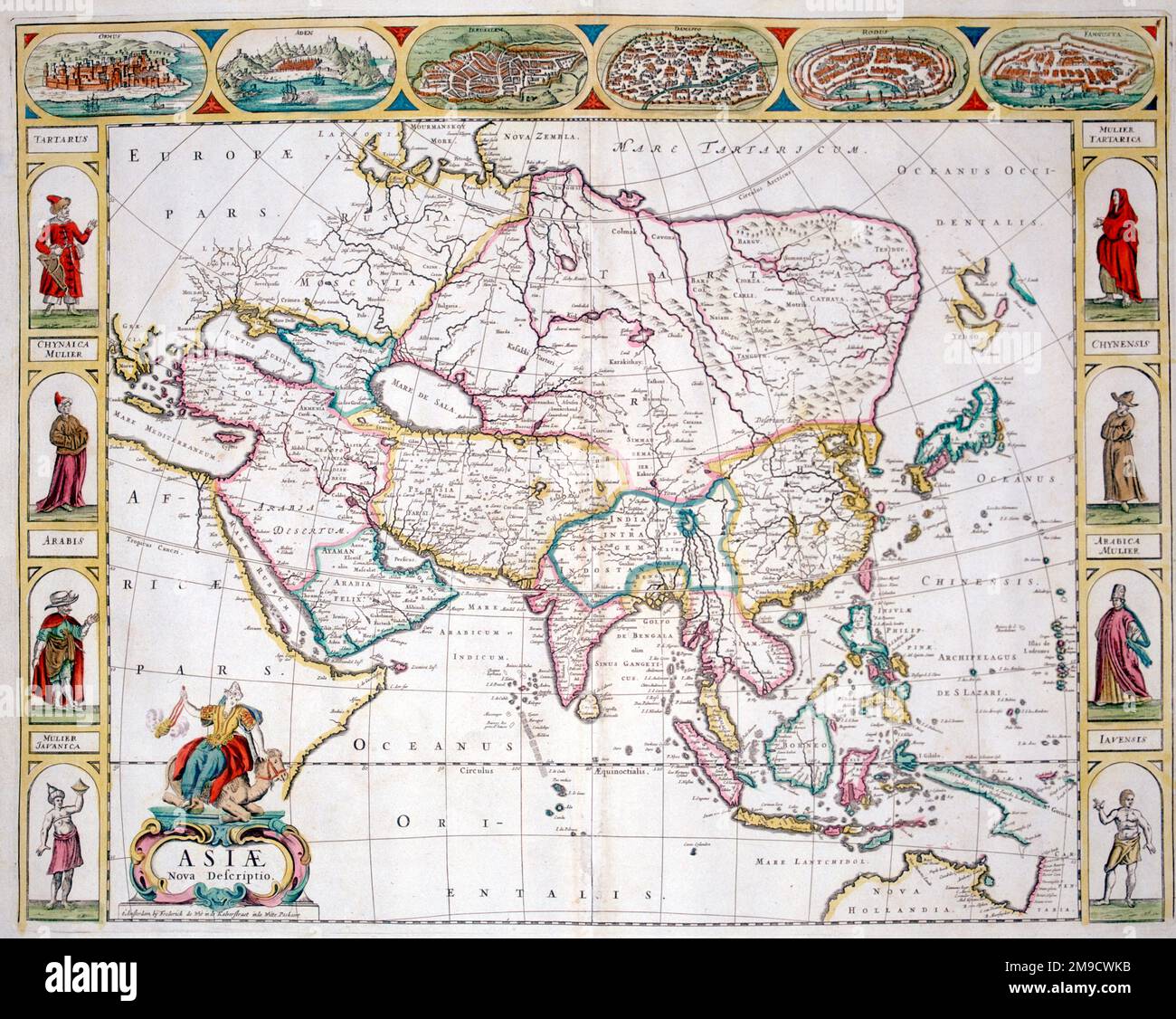18th century Map of Asia Stock Photo - Alamy