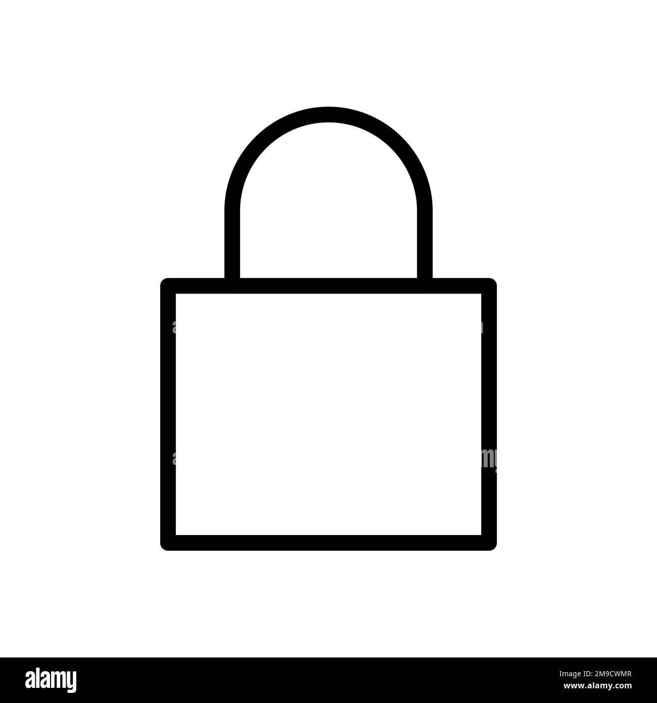 Code lock line icon isolated on white background. Black flat thin icon ...