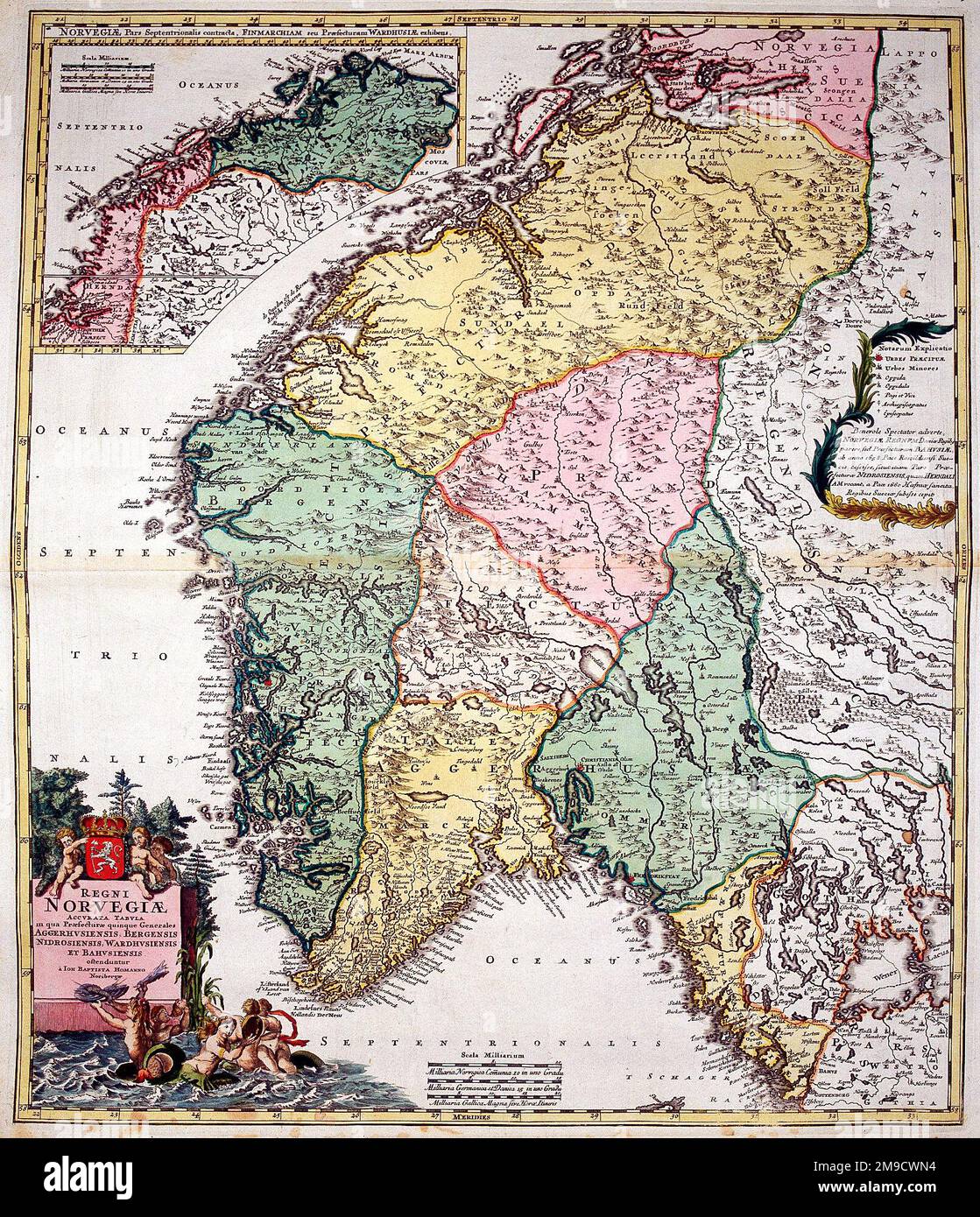 Scandinavia map and 18th century hi-res stock photography and images ...