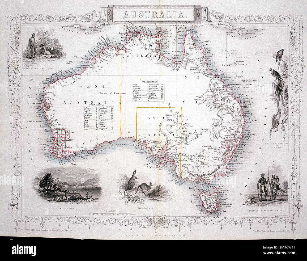 19th century Map of Australia Stock Photo - Alamy