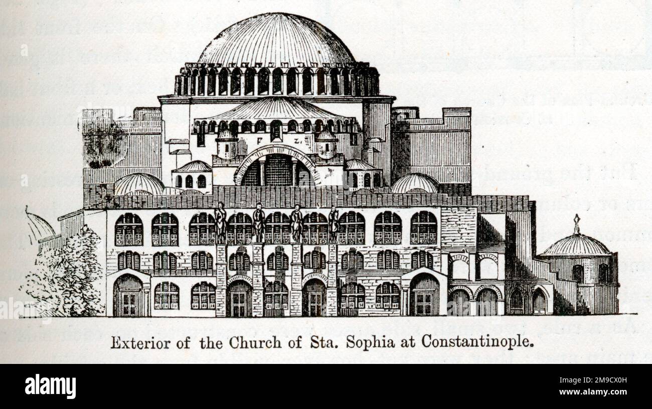 Exterior Church of Saint Sophia (Hagia Sophia) Constantinople, (Istanbul), Turkey Stock Photo ...