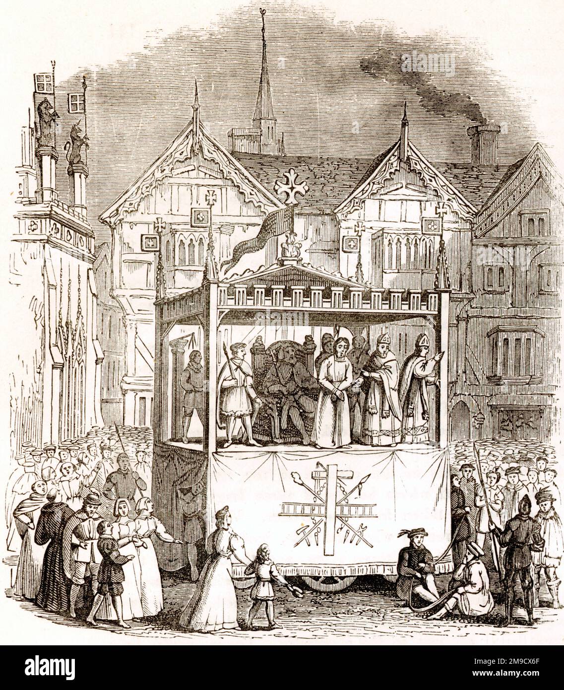 Mystery Play (Tudor) Theatre in London Stock Photo - Alamy