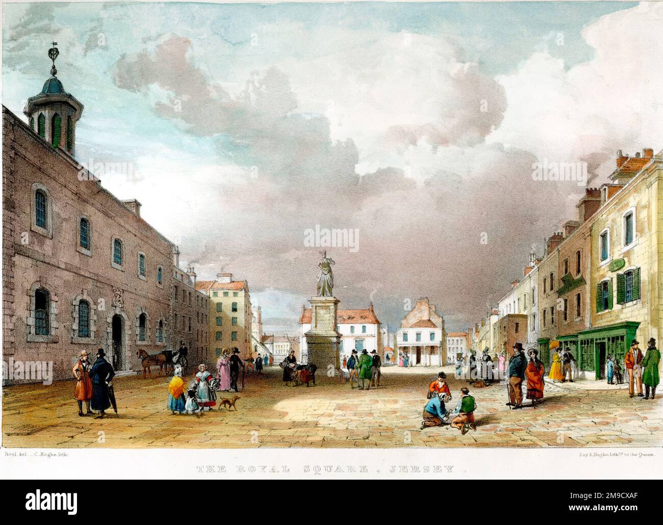 The Royal Square, Jersey, Channel Islands Stock Photo - Alamy