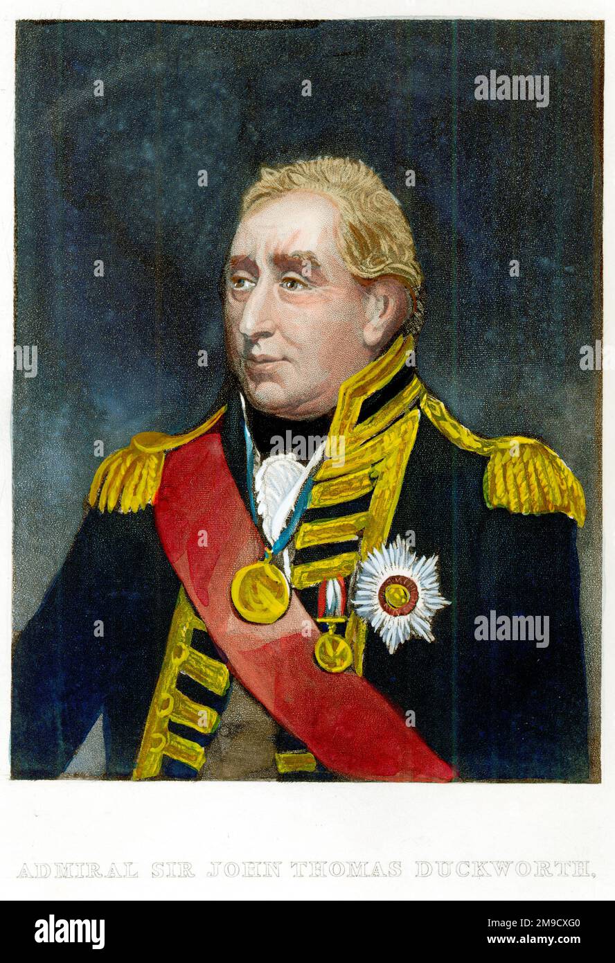 Admiral Sir John Thomas Duckworth, British naval officer Stock Photo ...