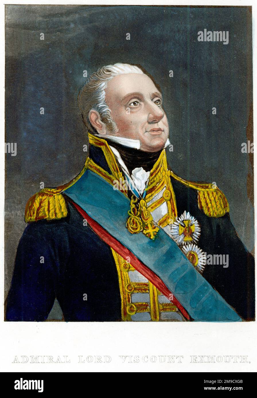 Admiral Edward Pellew, 1st Viscount Exmouth, British navy officer Stock ...