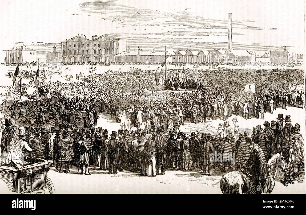 Chartists Meeting 1848 (Kennington Common Mass Meeting), London Stock ...