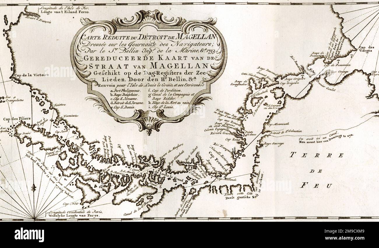 Strait of magellan map hi-res stock photography and images - Alamy