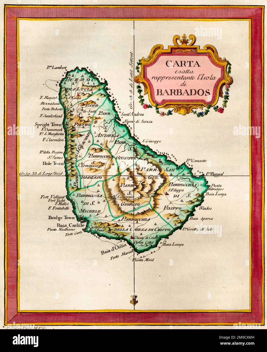 Map of barbados hi-res stock photography and images - Alamy