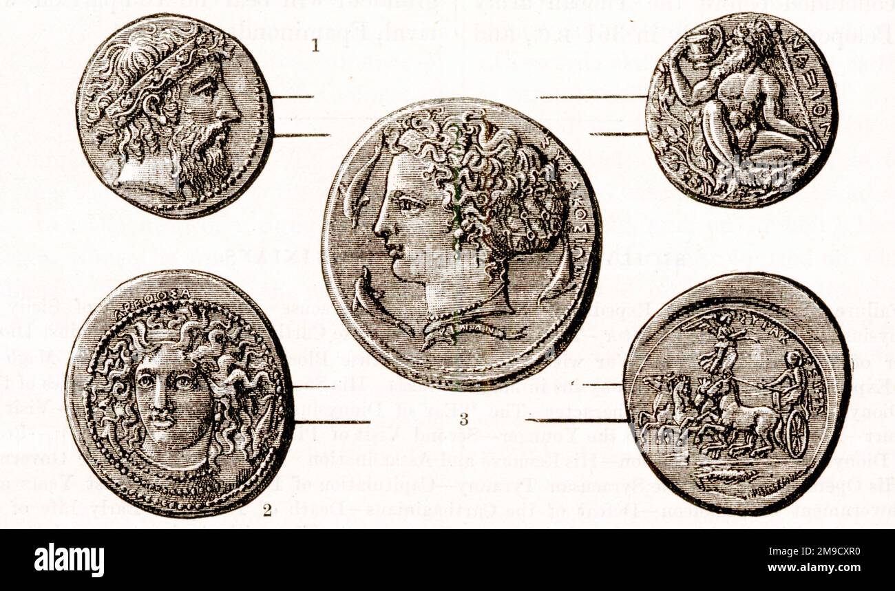 Ancient Sicilian Coins Stock Photo - Alamy
