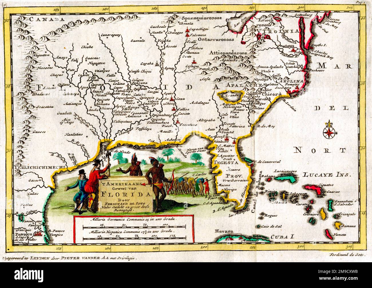 19th century map of Florida Stock Photo - Alamy