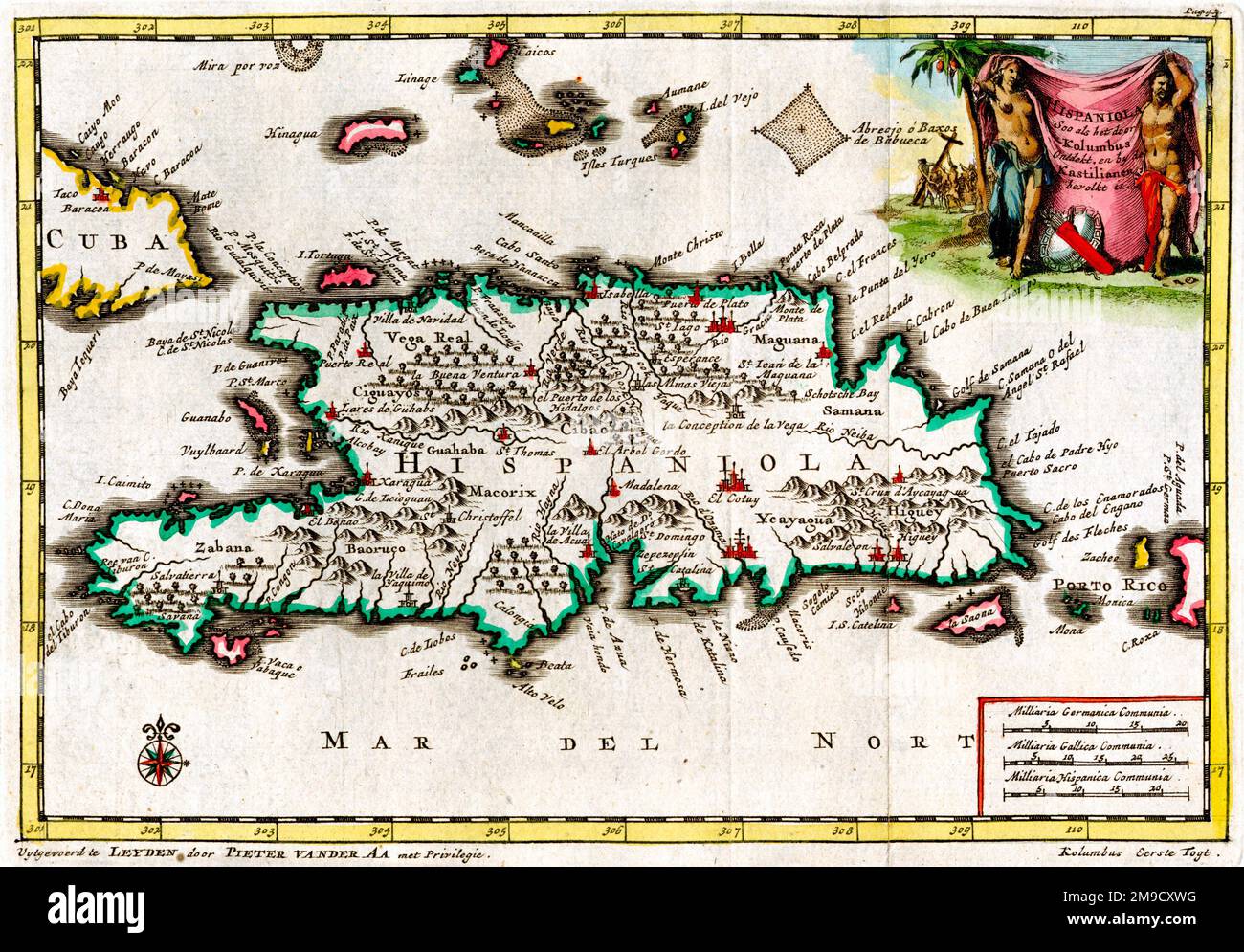 Hispaniola island map hi-res stock photography and images - Alamy