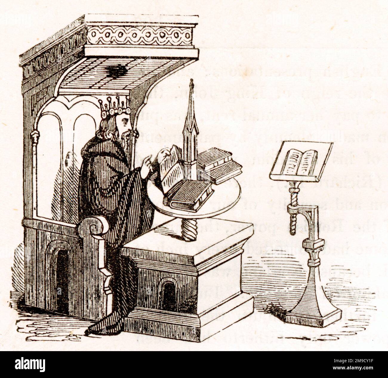 Library Chair, Reading Table, Reading Desk Stock Photo - Alamy