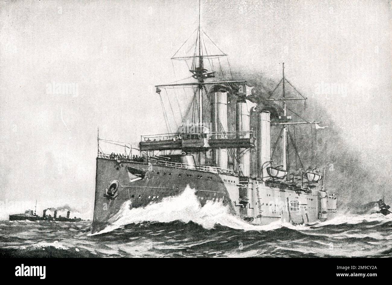 British Cruiser Squadron At Sea Stock Photo - Alamy