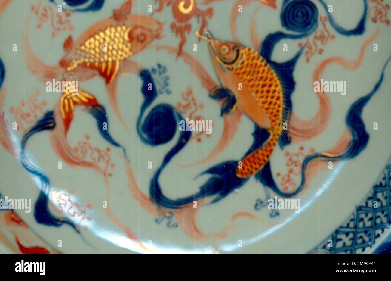 Chinese Plate - Fishes Stock Photo - Alamy