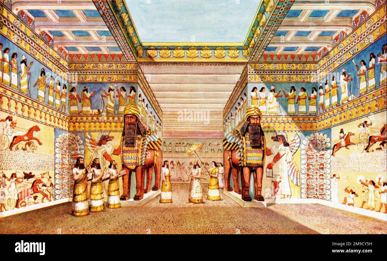Palace Of Assyrian King Stock Photo - Alamy