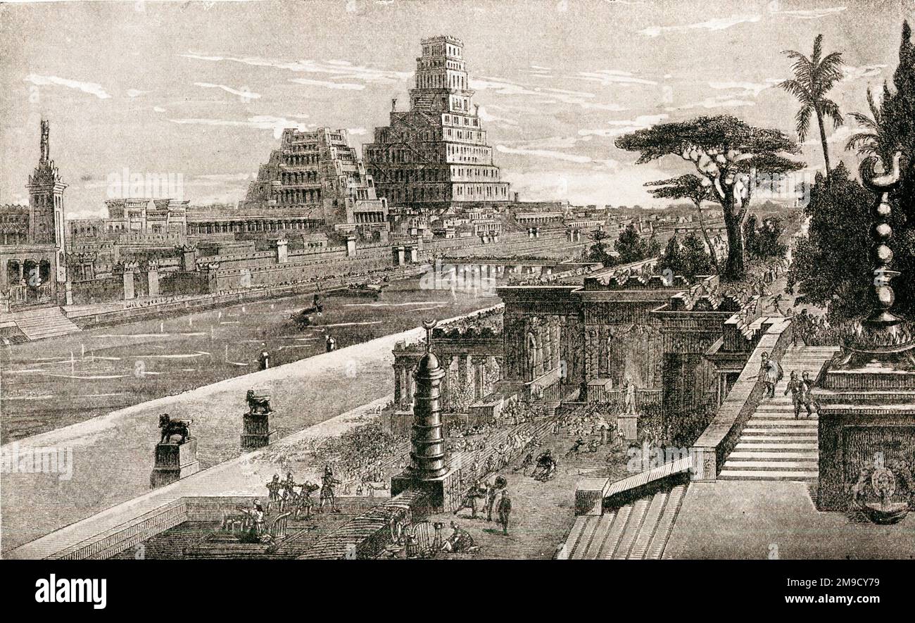 Hanging gardens of babylon hi-res stock photography and images - Alamy